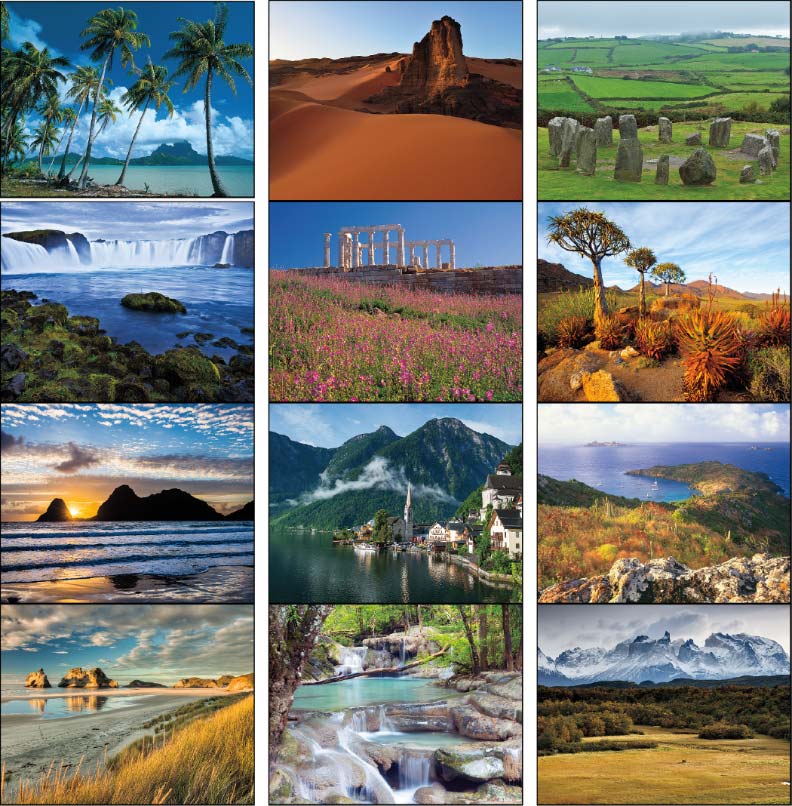 13 Month Wall Calendar - Glorious Getaways- C725