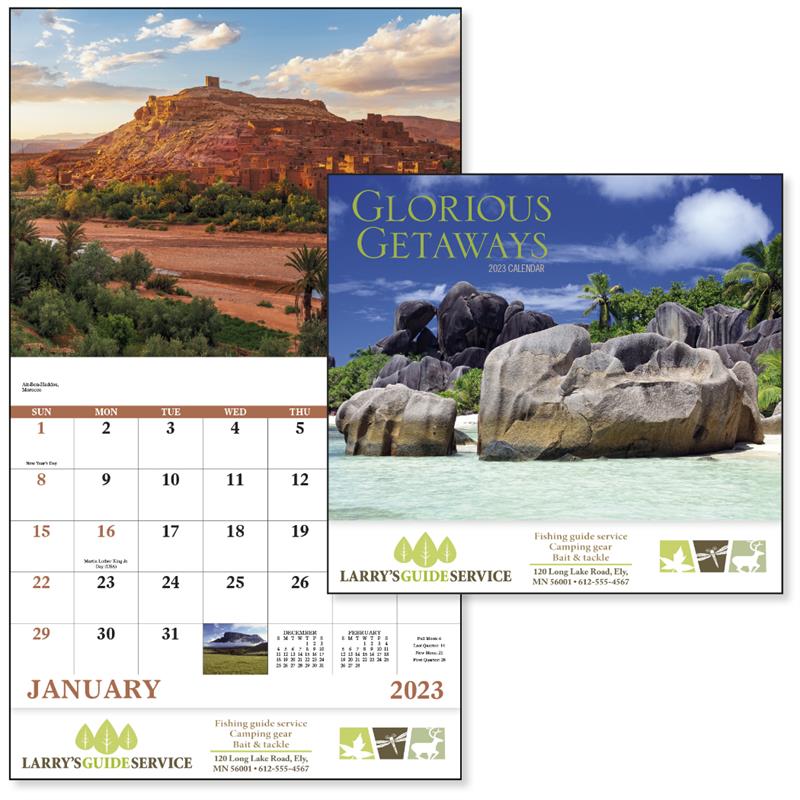 13 Month Wall Calendar - Glorious Getaways- C725