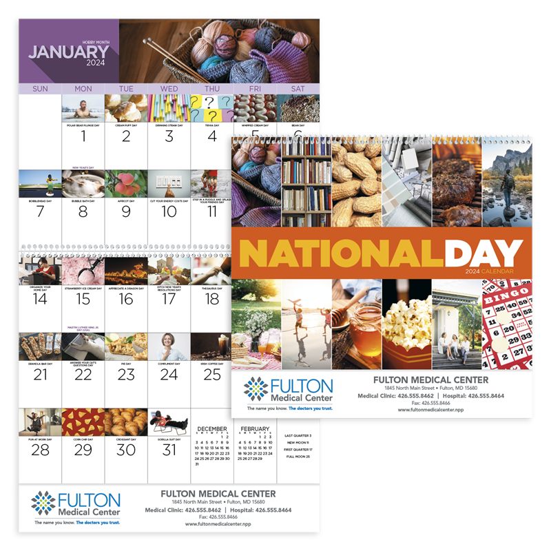 13 Month Wall Calendar National Day